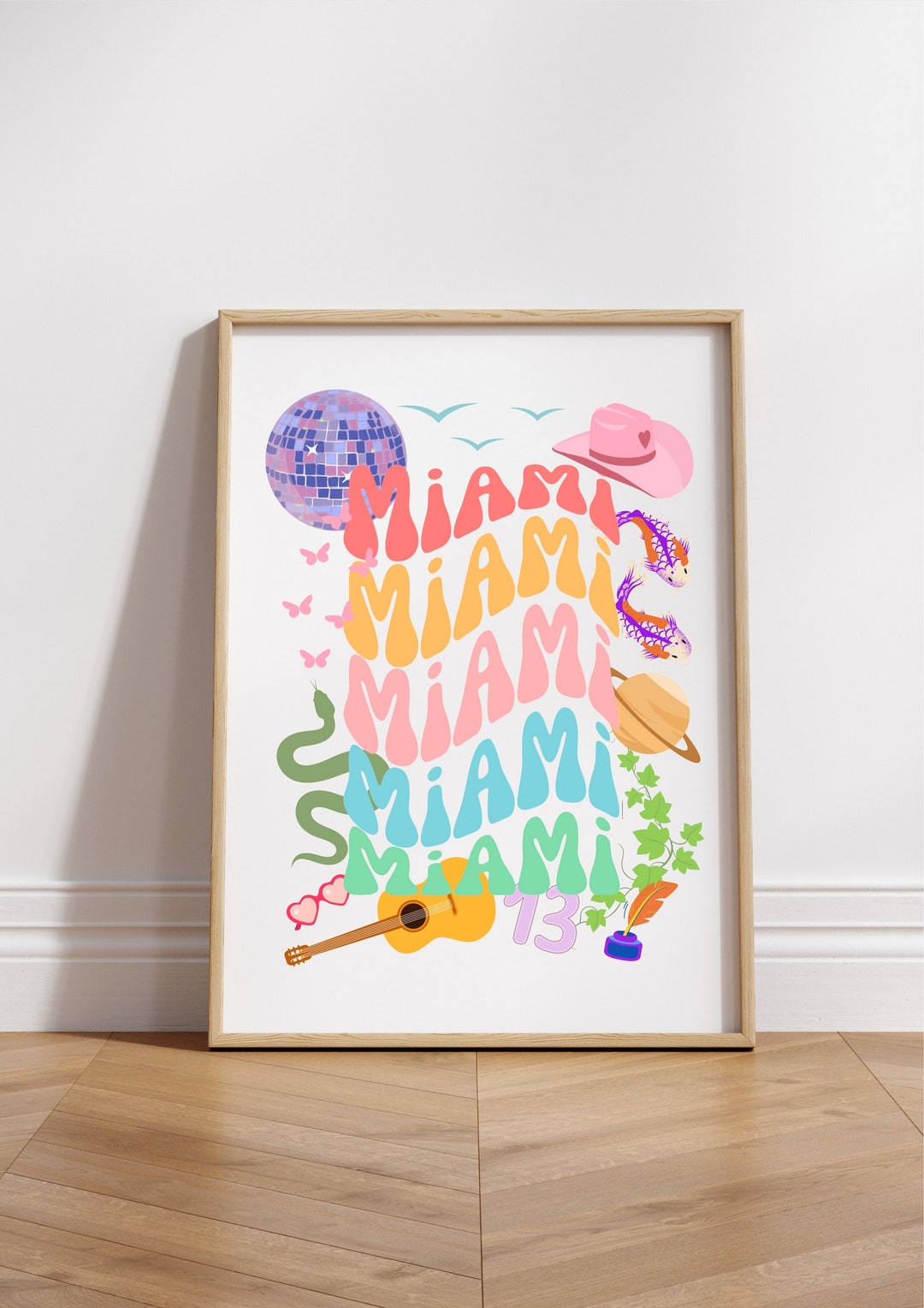 The Eras Tour Retro Print Miami SVG & PNG - Etsy