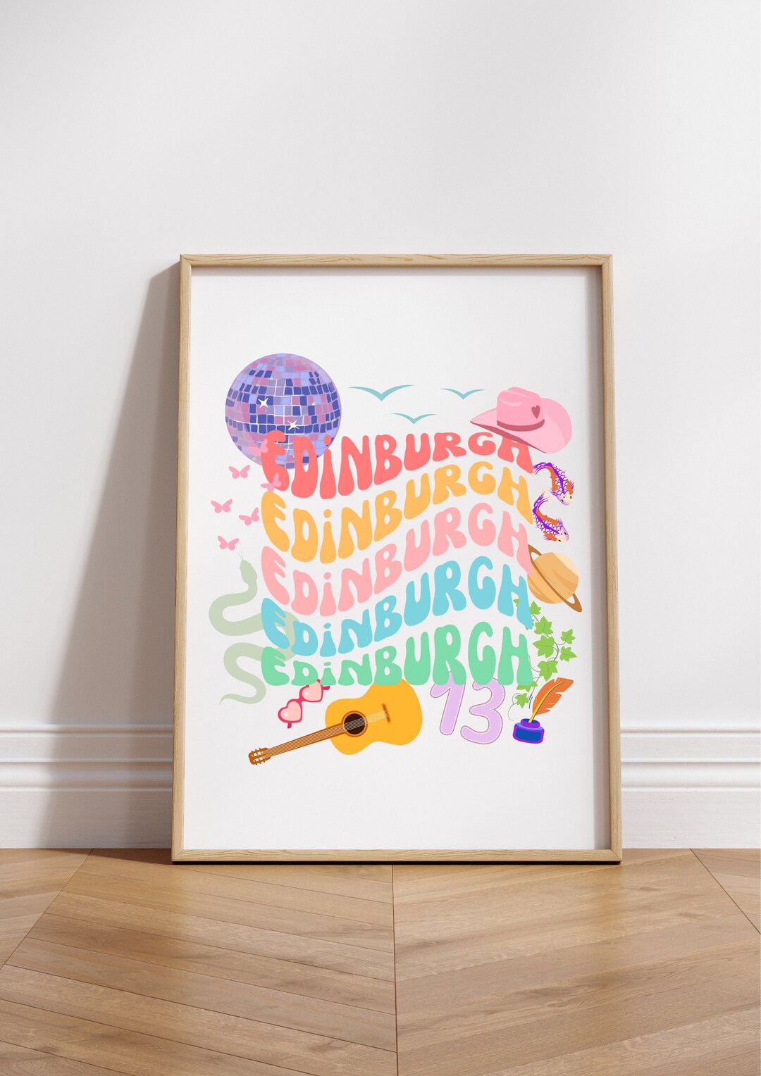 The Eras Tour Retro Print Edinburgh SVG & PNG - Etsy