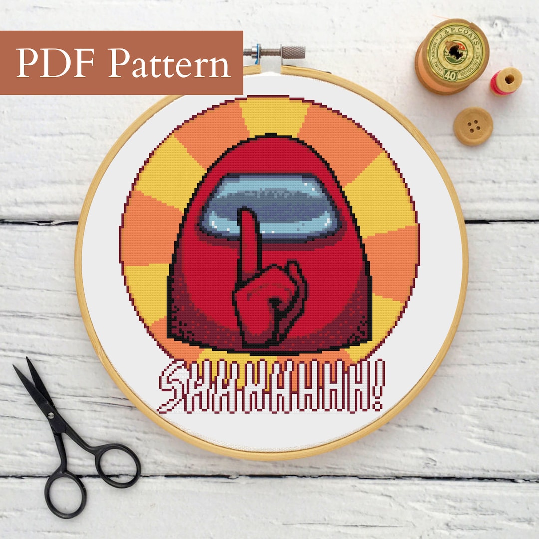 Among Us Cross Stitch Pattern, Video Game Cross Stitch Pattern ...