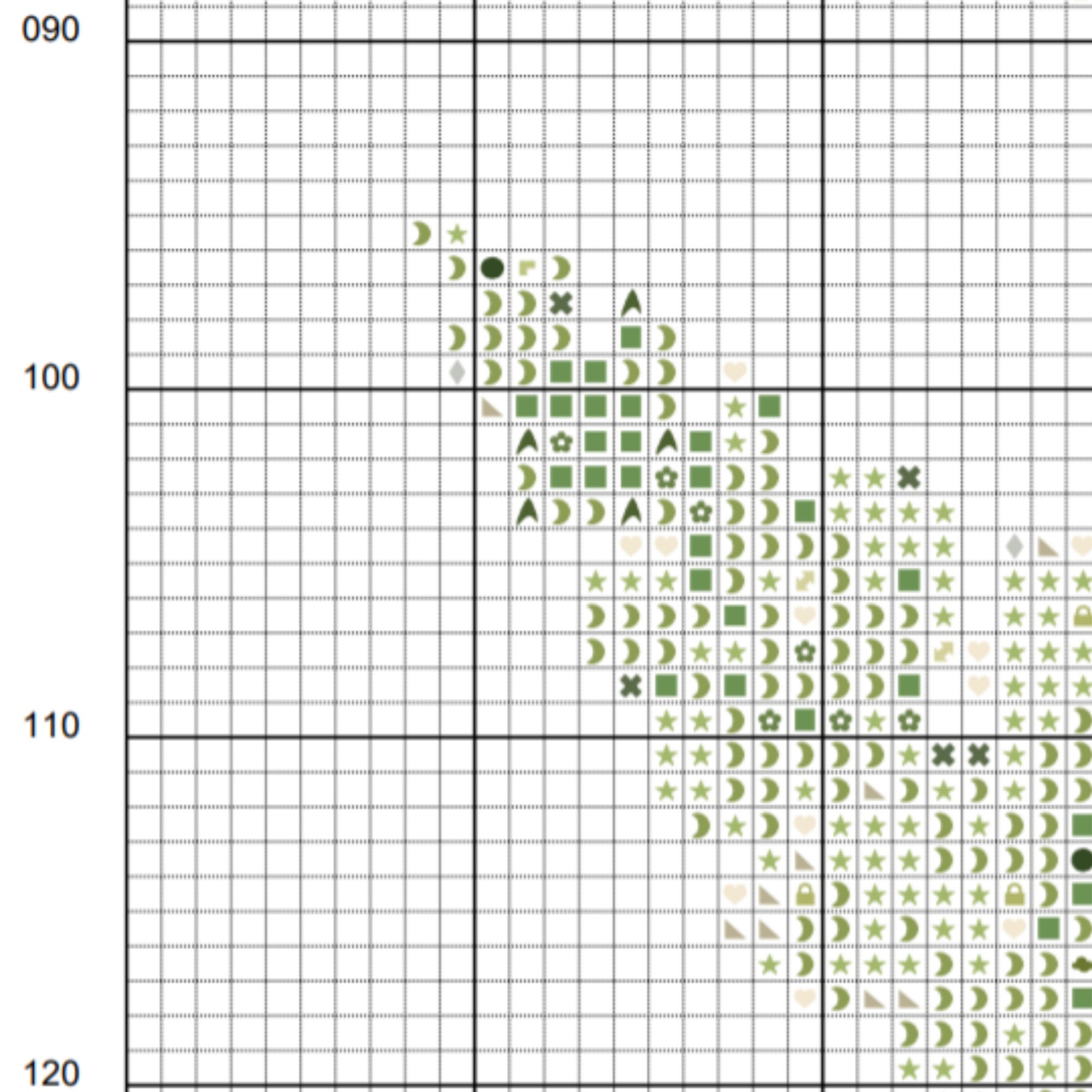 Fern Cross Stitch Pattern, Forest Fern Cross Stitch Pattern, Plants ...