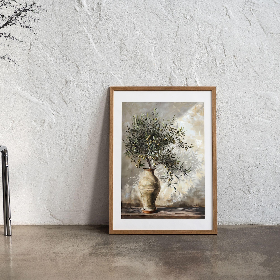 Vintage Olive Tree Print Set of 2, Olive Tree in Vase Painting Wall Art ...