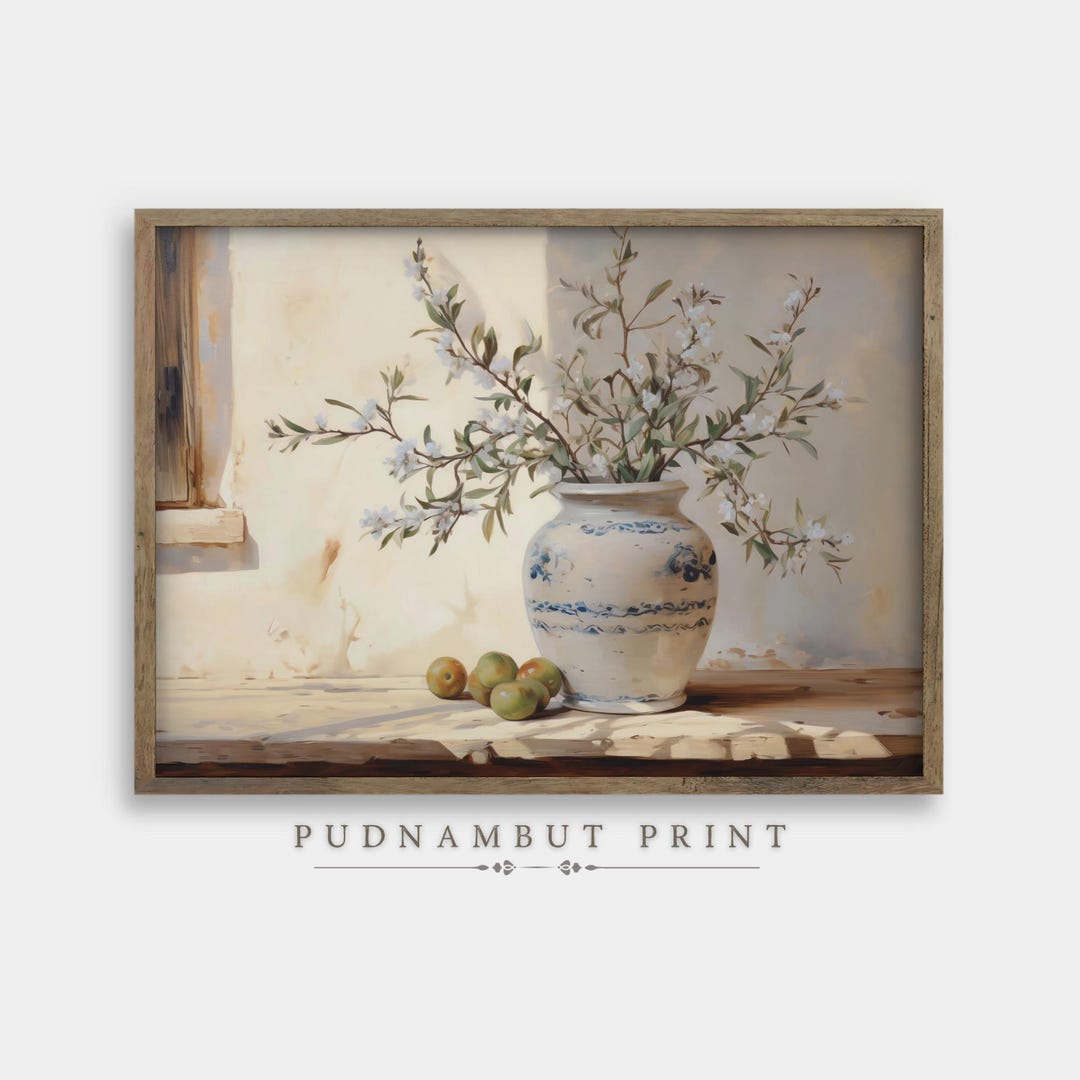 Printable Spring Olive Tree in Vase Print, Italy Paintings, Summer ...