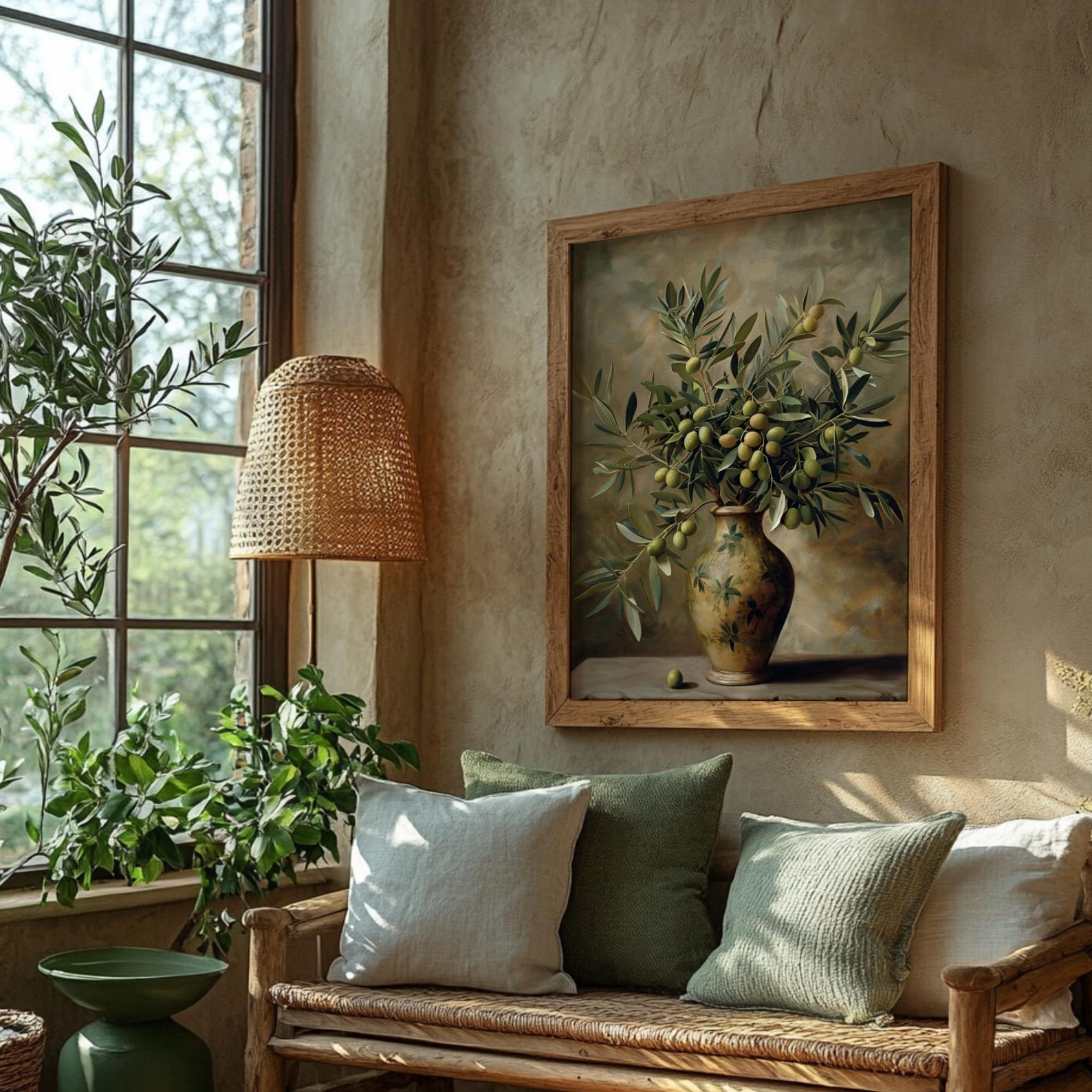 Olive Tree Art Print Set: Neutral Botanical Painting (digital Download ...