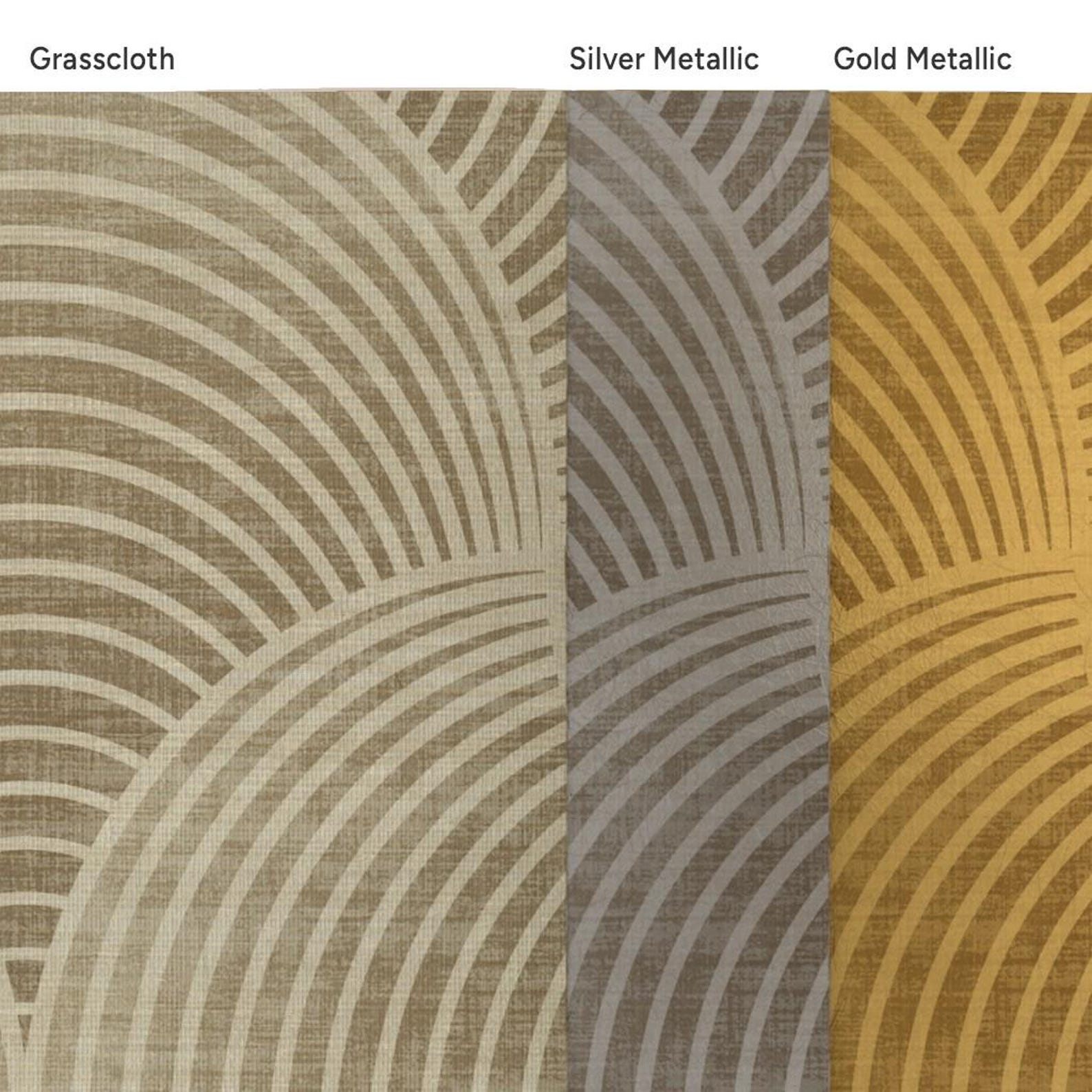 Modern Geometric Grasscloth Wallpaper - Geometric Grace Taupe by Kimsa ...
