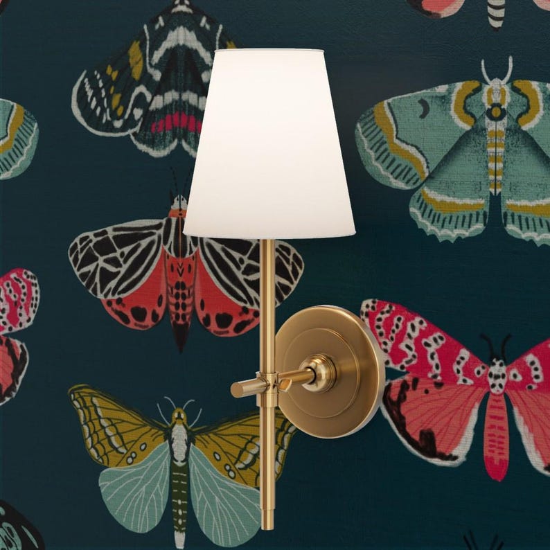 Butterflies Grasscloth Wallpaper - Moth Butterflies by Andrea_lauren ...