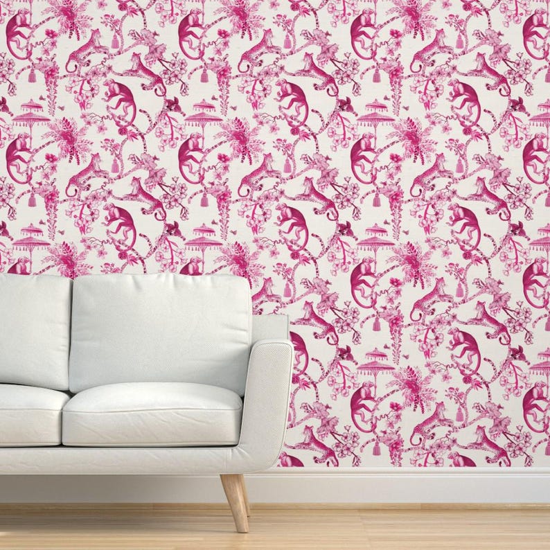 Maximalist Vintage Grasscloth Wallpaper - Chinoiserie by Pattern_garden ...