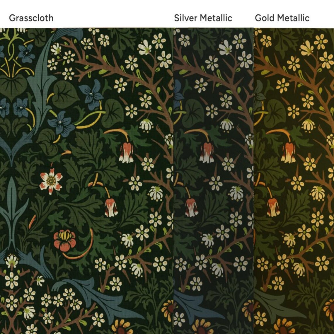 Vintage Green Grasscloth Wallpaper - Blackthorn by Thevictorianoctagon ...