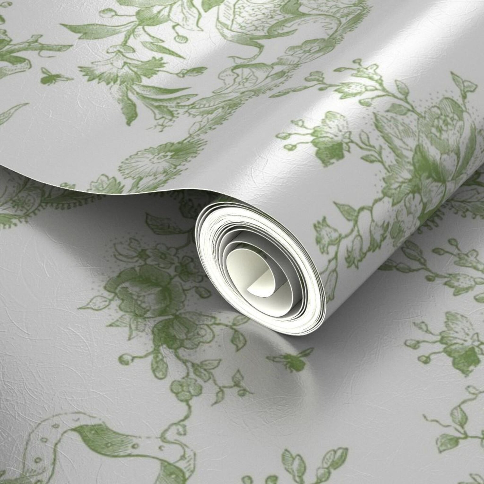 Victorian Toile Gold or Silver Metallic Wallpaper Bronwyn Toile by ...