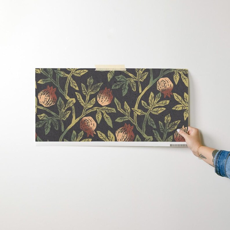 Victorian Grasscloth Wallpaper - Pomegranate Brown by Apostrofodesign ...