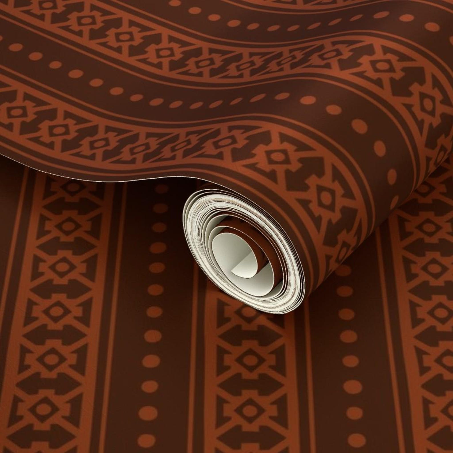 Maroon Stripe Gold or Silver Metallic Wallpaper - Lattice Stripe by ...