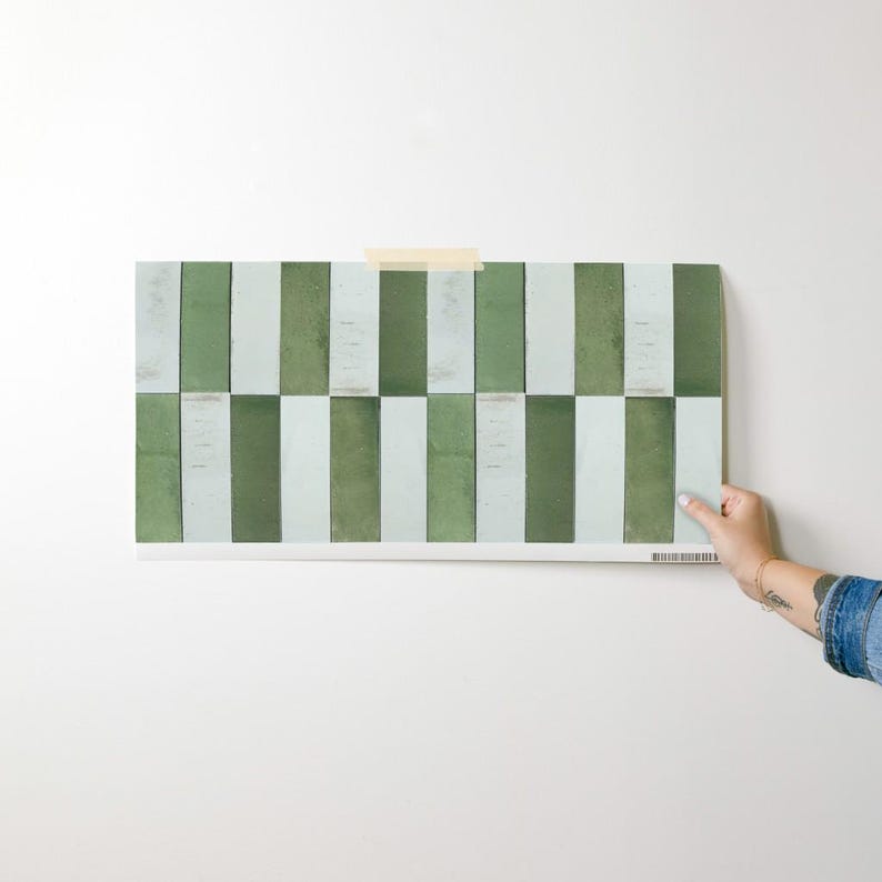 Zellige Tile Grasscloth Wallpaper - Zellige Tile by Whimsicalwallshop ...