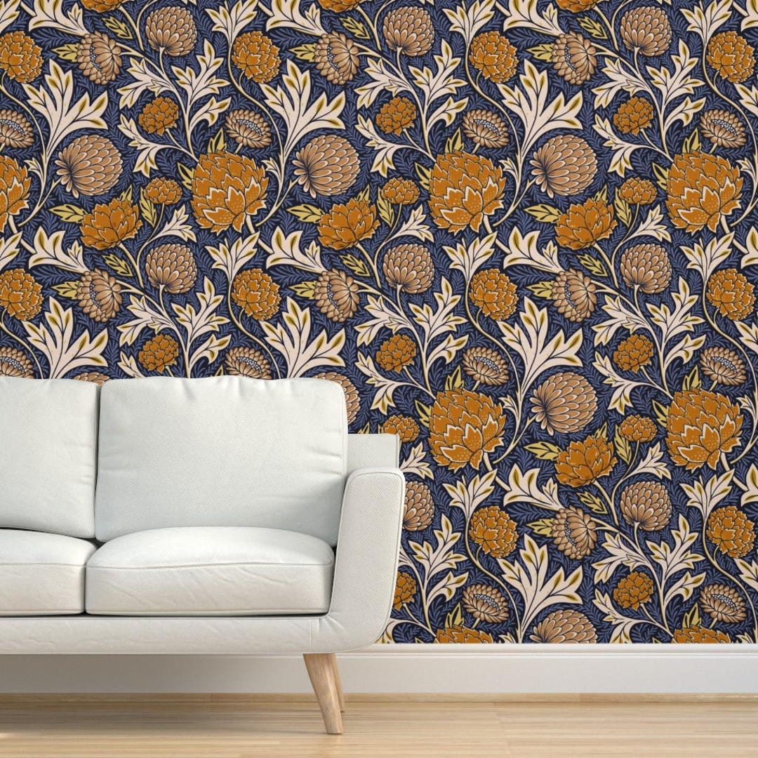 Vibrant Victorian Grasscloth Wallpaper - Countryside by Serena_archetti ...