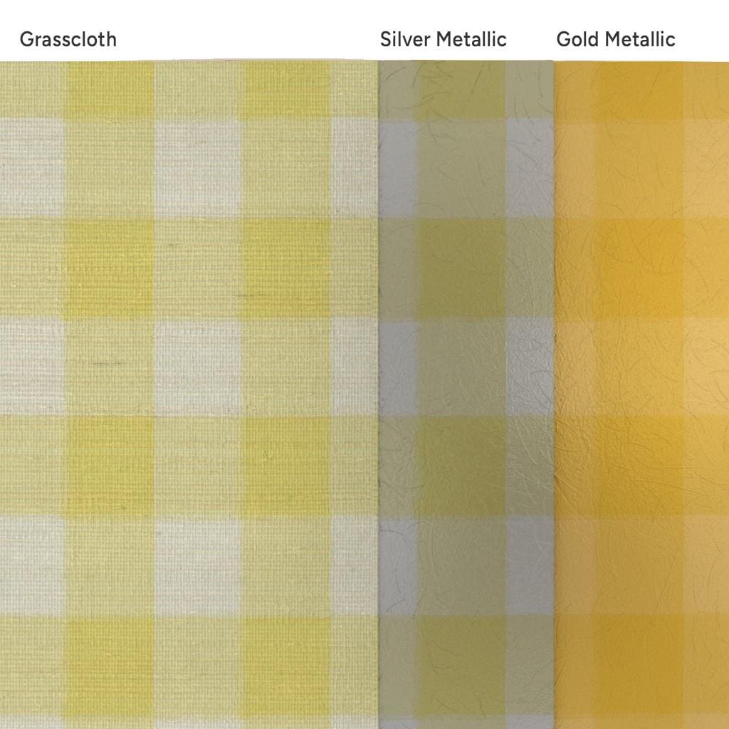 Yellow Gingham Gold or Silver Metallic Wallpaper Yellow Buffalo Check ...