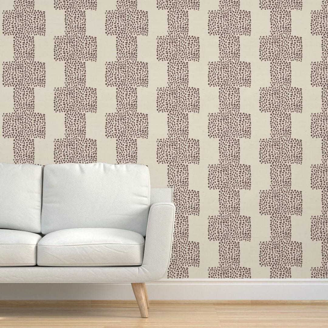 Abstract Dots Grasscloth Wallpaper - Hand Drawn Dots by Florence_flynn ...