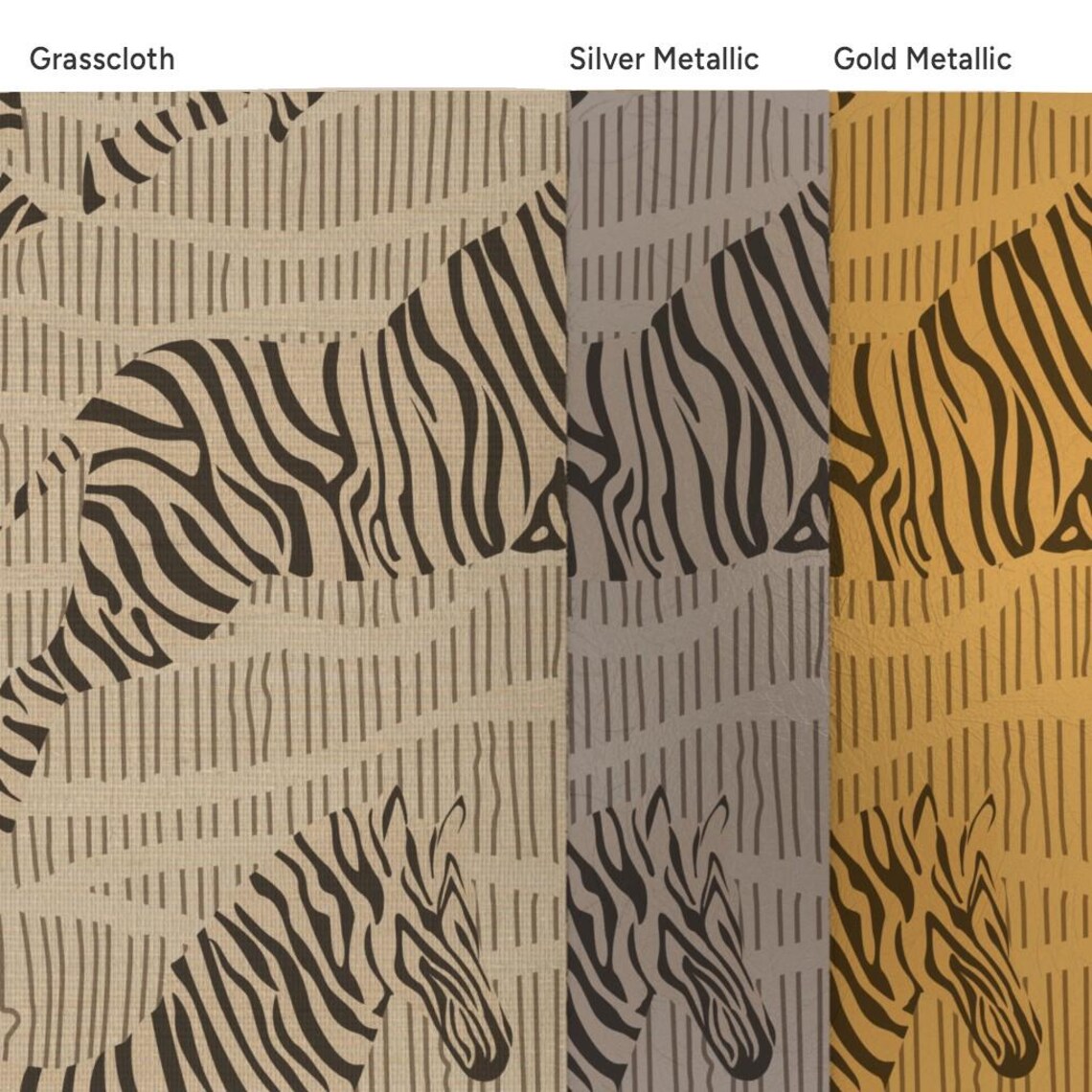 Tan Zebras Grasscloth Wallpaper - Neutral Zebra by Jillianmunday ...