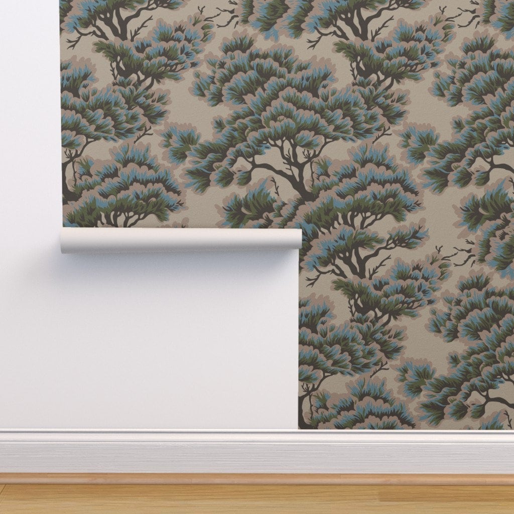 Buy Vintage Woodland Gold or Silver Metallic Wallpaper Umbria Dusk ...