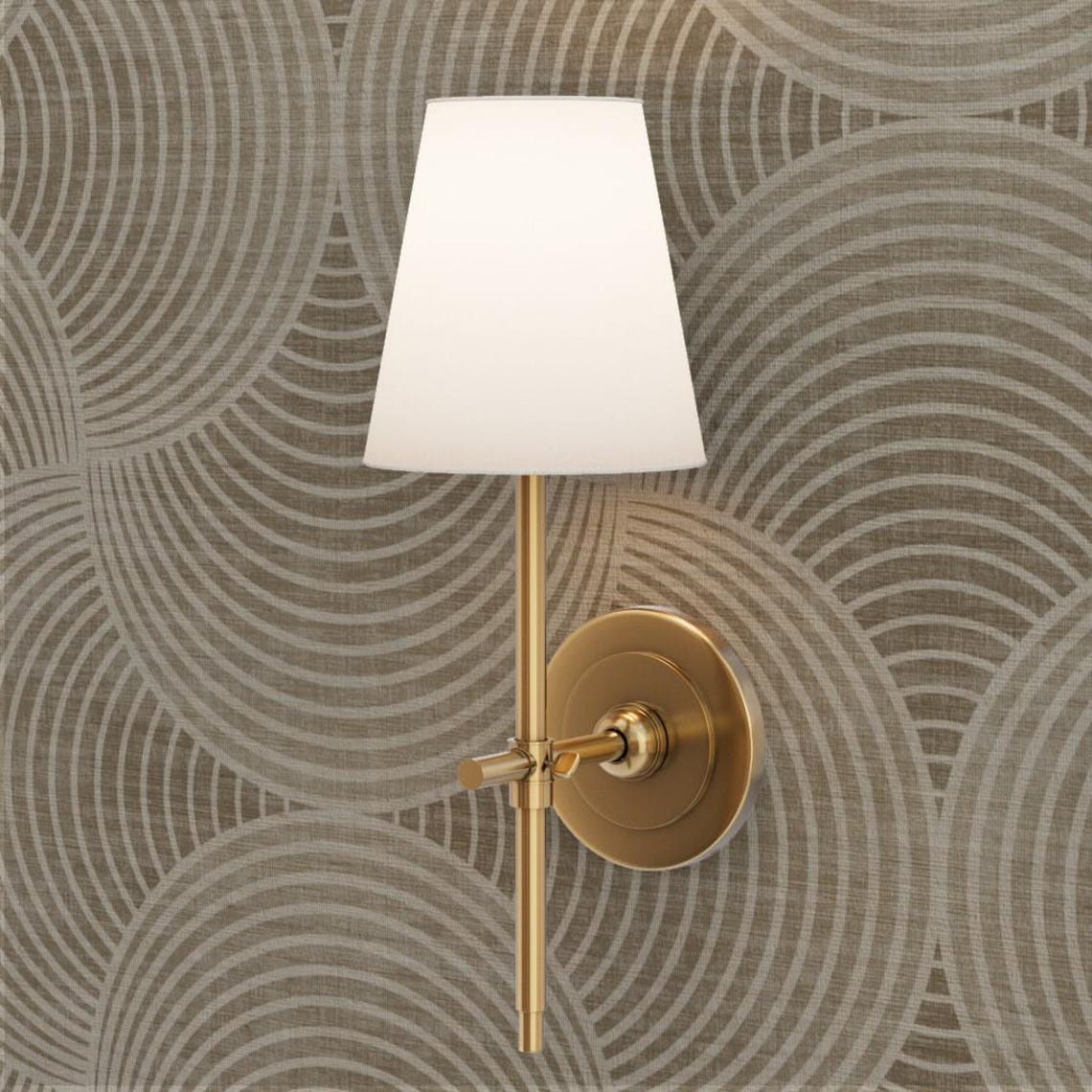Modern Geometric Grasscloth Wallpaper - Geometric Grace Taupe by Kimsa ...