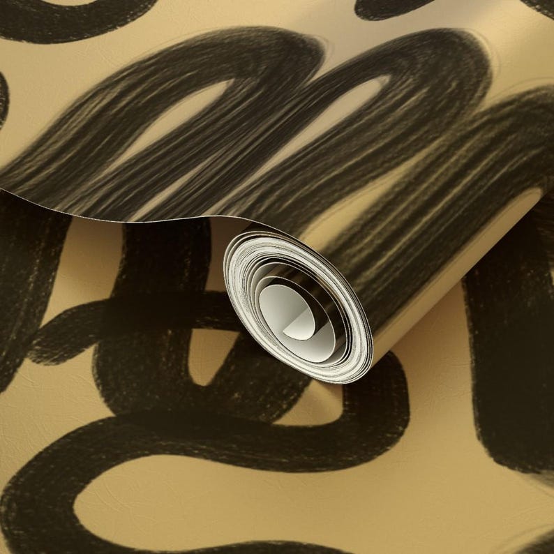 Graffiti Scribble Gold or Silver Metallic Wallpaper - Graffiti Squiggle ...