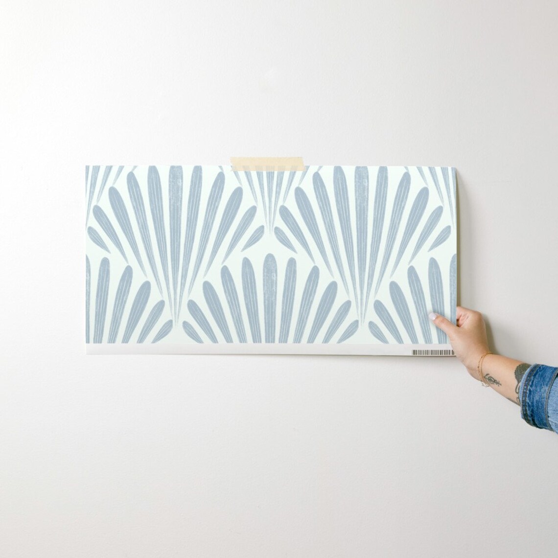 Seashell Fans Grasscloth Wallpaper Scallop Fans by Leannefriedberg ...