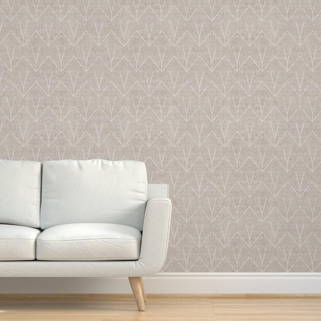 Boho Mod Grasscloth Wallpaper - Zigzag in Khali by Holli_zollinger ...