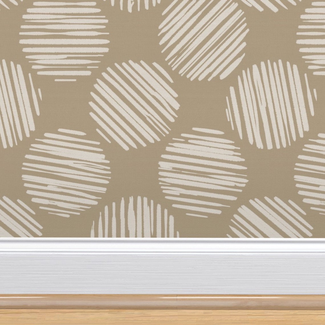 Modern Dots Grasscloth Wallpaper Brush Stroke Circles by Carlo_atzei ...
