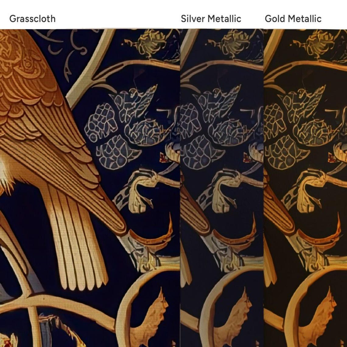 Renaissance Forest Grasscloth Wallpaper - Medieval Owls by Nickleen ...