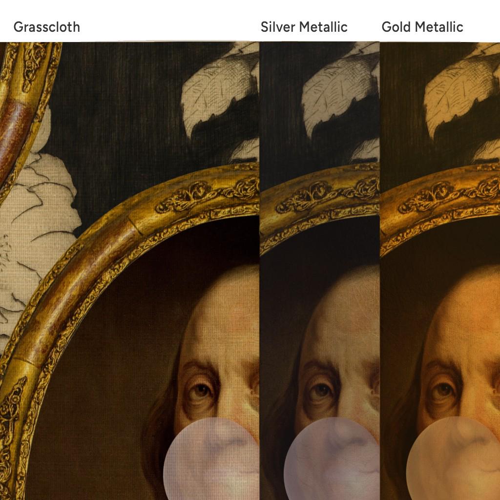 Benjamin Franklin Grasscloth Wallpaper - Franklin Bubblegum by Rebelmod ...