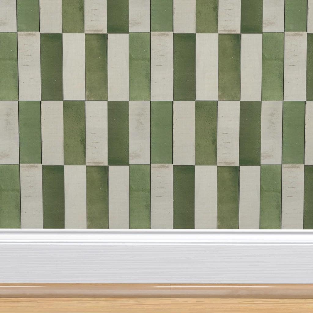 Zellige Tile Grasscloth Wallpaper - Zellige Tile by Whimsicalwallshop ...