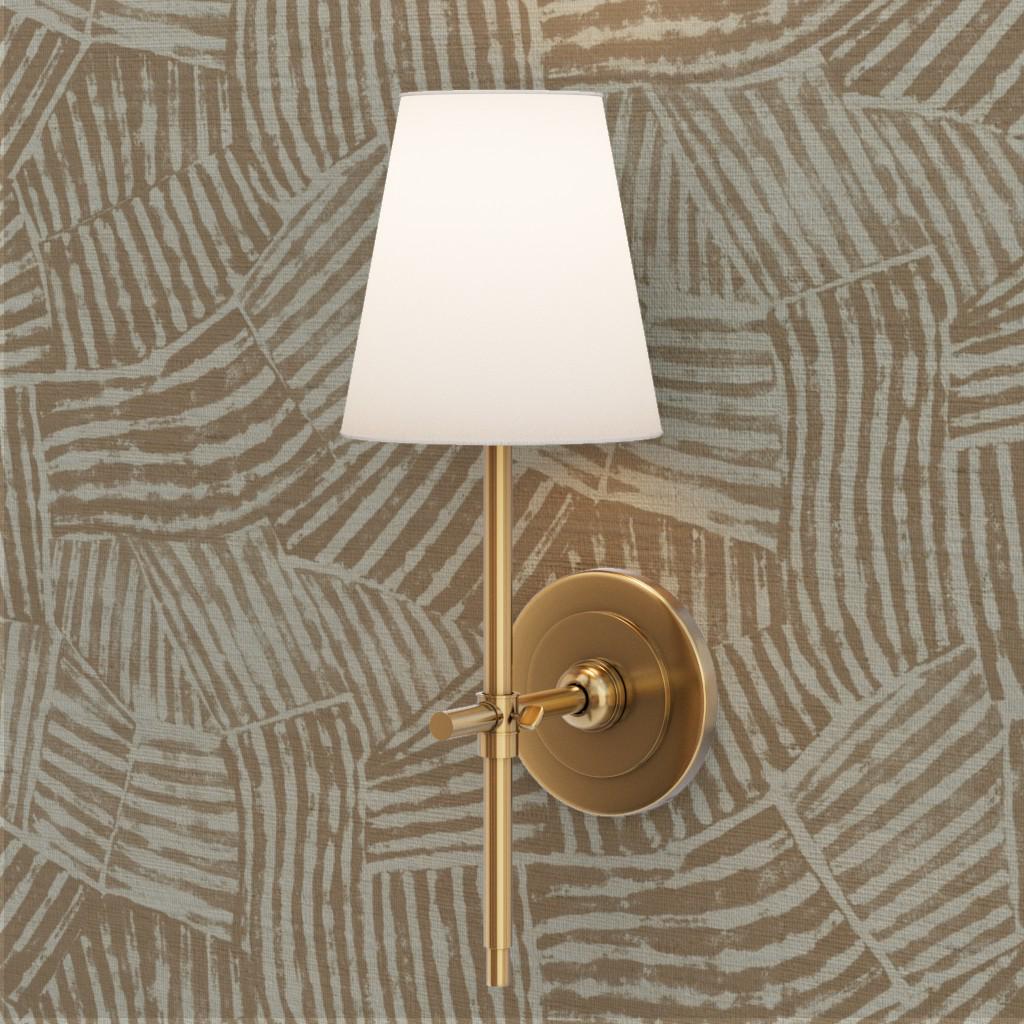 Tan Brushstroke Grasscloth Wallpaper - Abstract Midcentury by ...