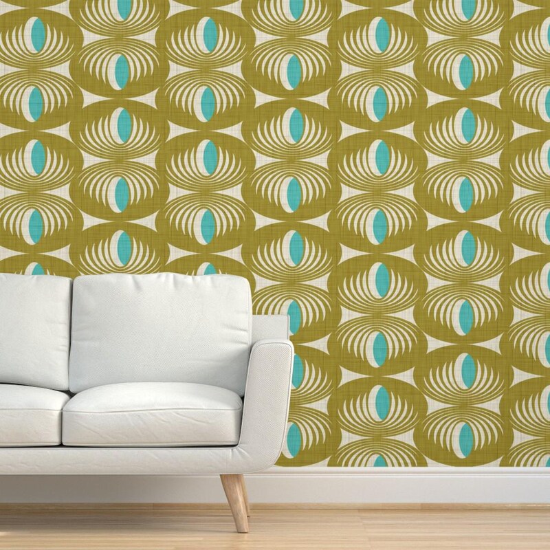 Midcentury Wallpaper - Etsy