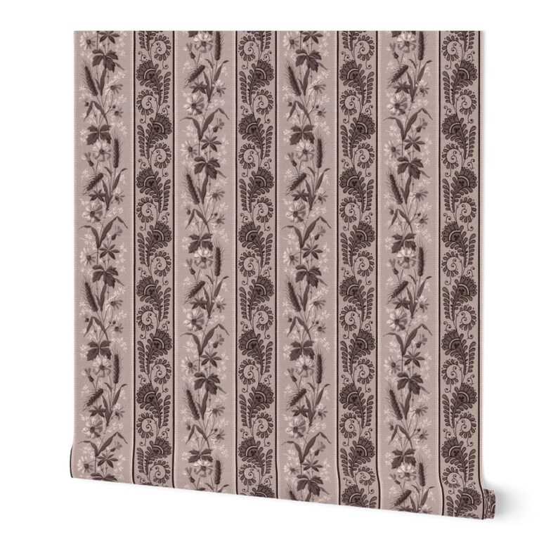 Regency Stripe Grasscloth Wallpaper - Vintage Victorian by Adrienne ...