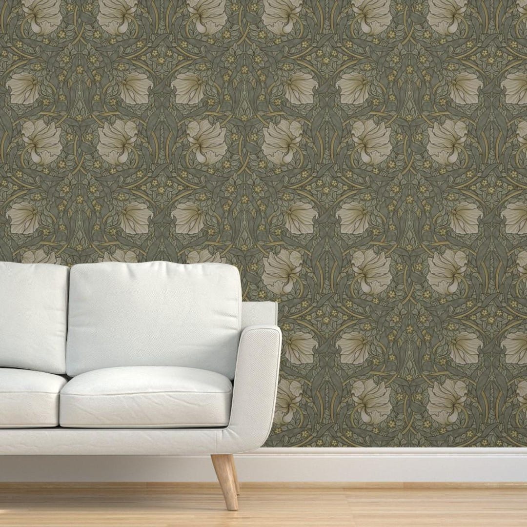 Victorian Grasscloth Wallpaper - Pimpernel by Utart - William Morris ...