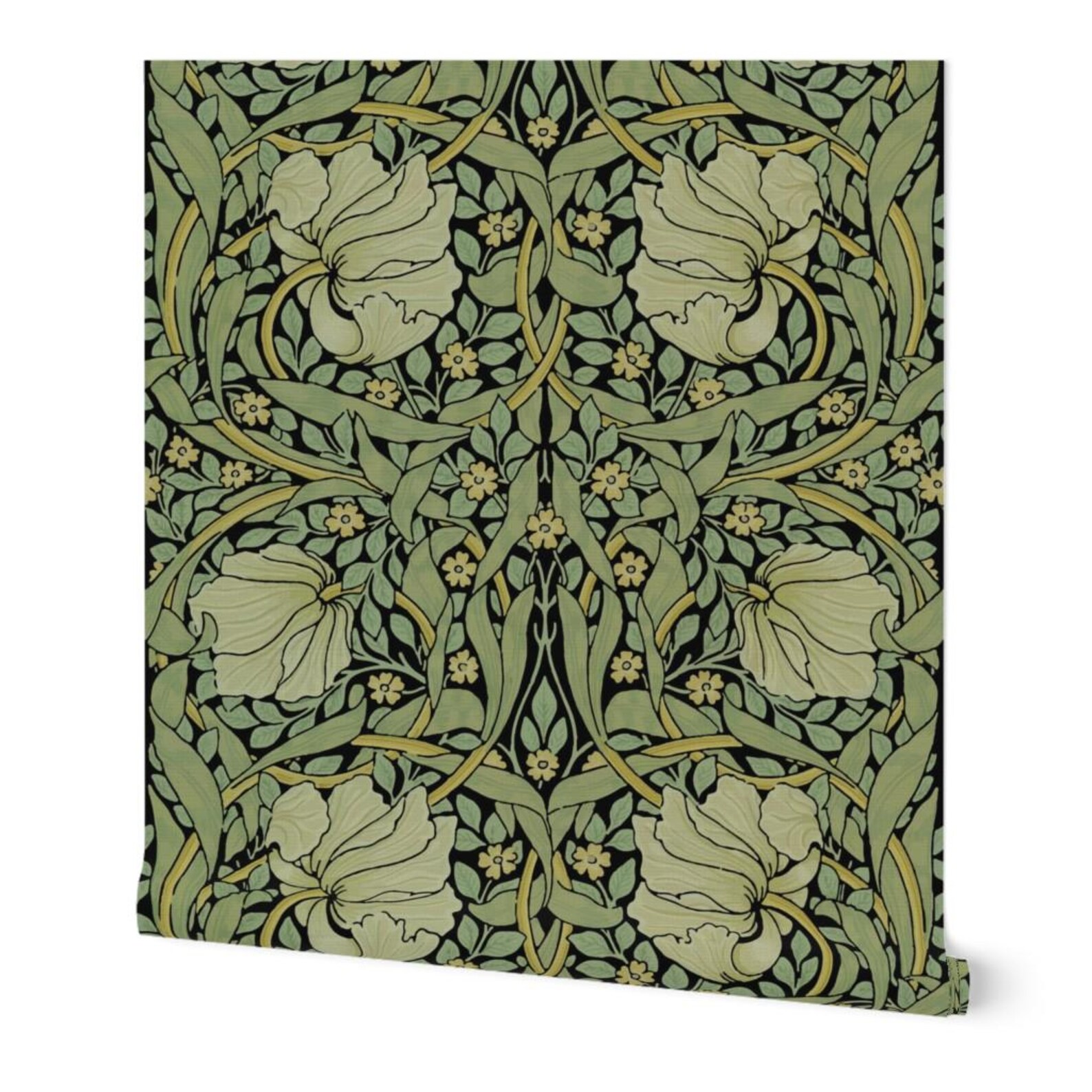 Victorian Floral Grasscloth Wallpaper - Pimpernel by Peacoquettedesigns ...