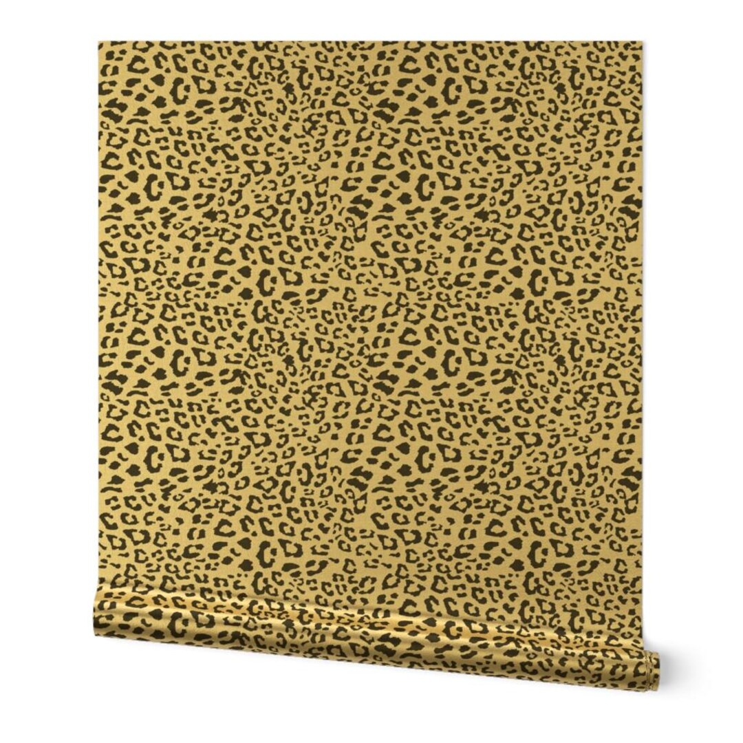 Leopard Print Gold or Silver Metallic Wallpaper - Leopard Bold by Holli ...
