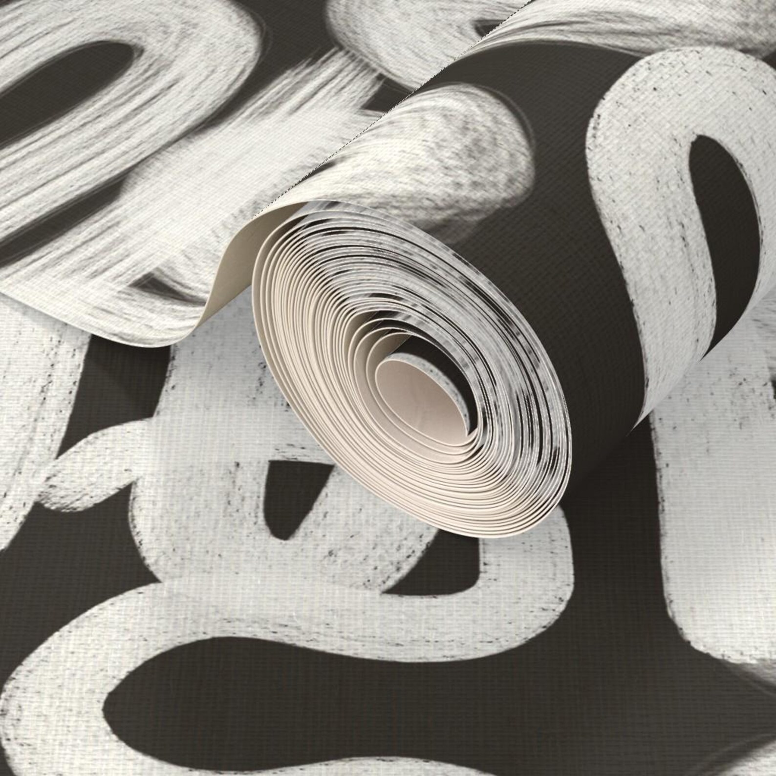 Modern Abstract Grasscloth Wallpaper - Graffiti Squiggle by Danika ...