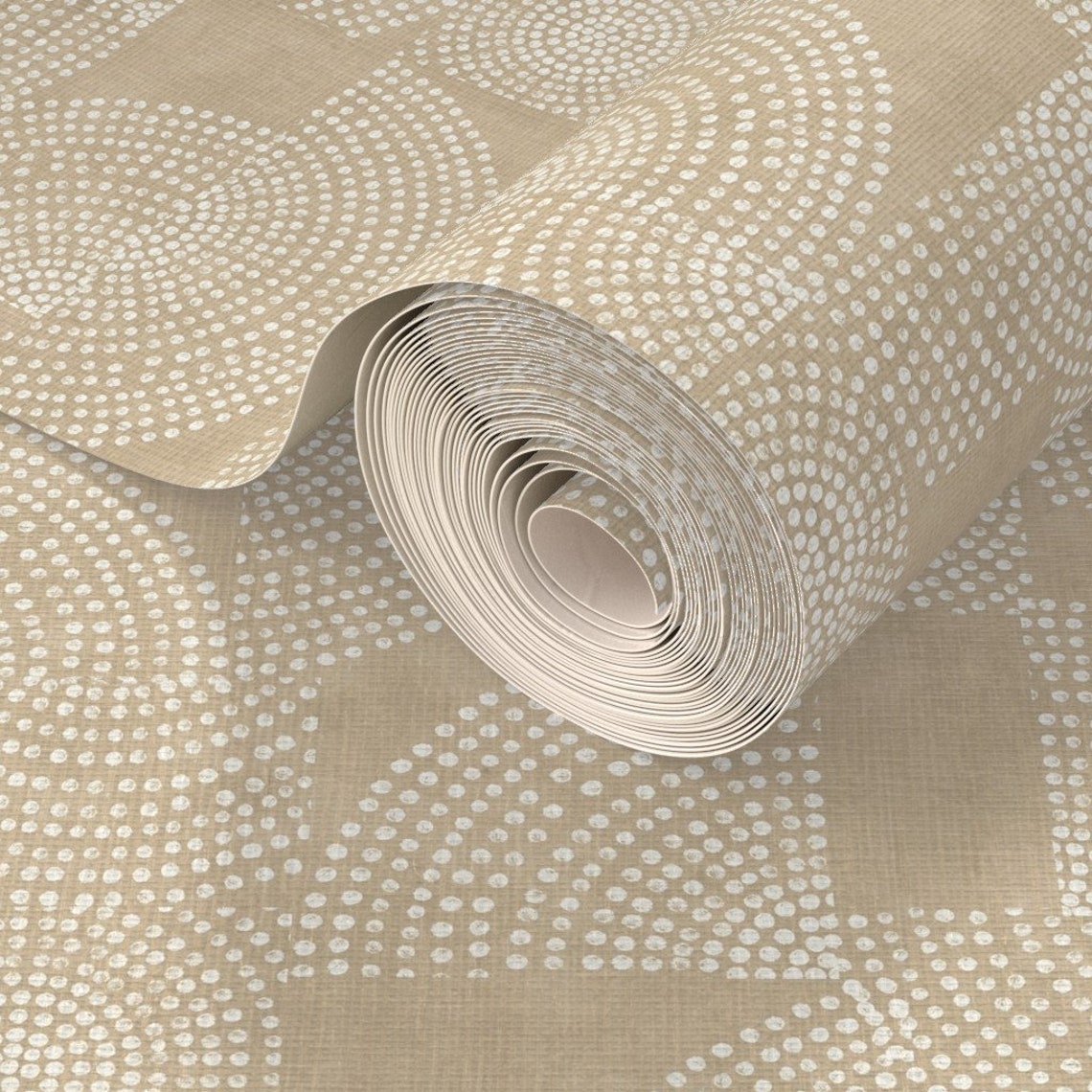 Retro Geometric Grasscloth Wallpaper Contemporary Dots by Shop_mezcla ...