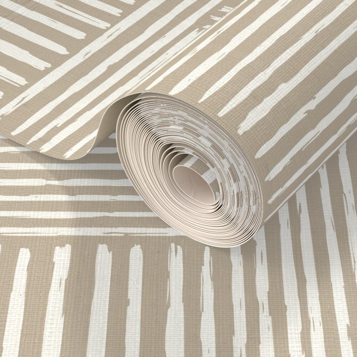 Tan Brushstroke Grasscloth Wallpaper - Brush Abstract Tan by Furbuddy ...