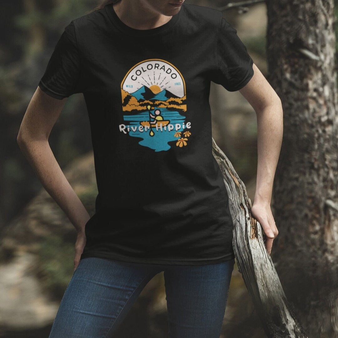 Kayaking Hippie Shirt brace the Rapids Colorado River Tee, Boho Chic ...