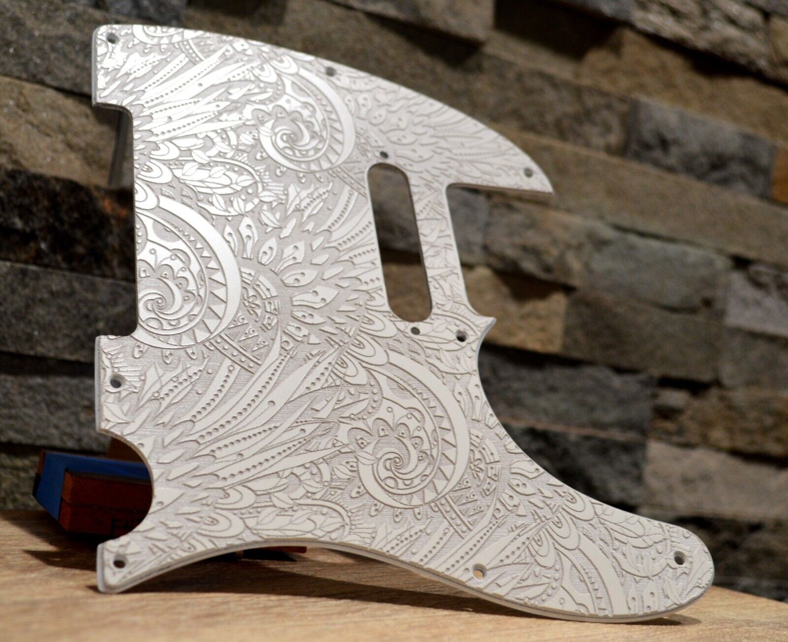 Custom White Psychedelic Textured Pickguard Fits Fender Telecaster USA ...