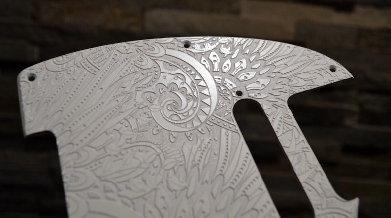 Custom White Psychedelic Textured Pickguard Fits Fender Telecaster USA ...