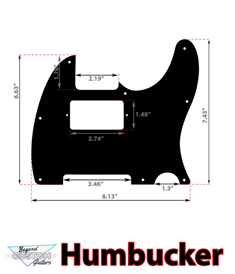 American Flag Textured Pickguard Black - Fits Fender Telecaster - USA ...