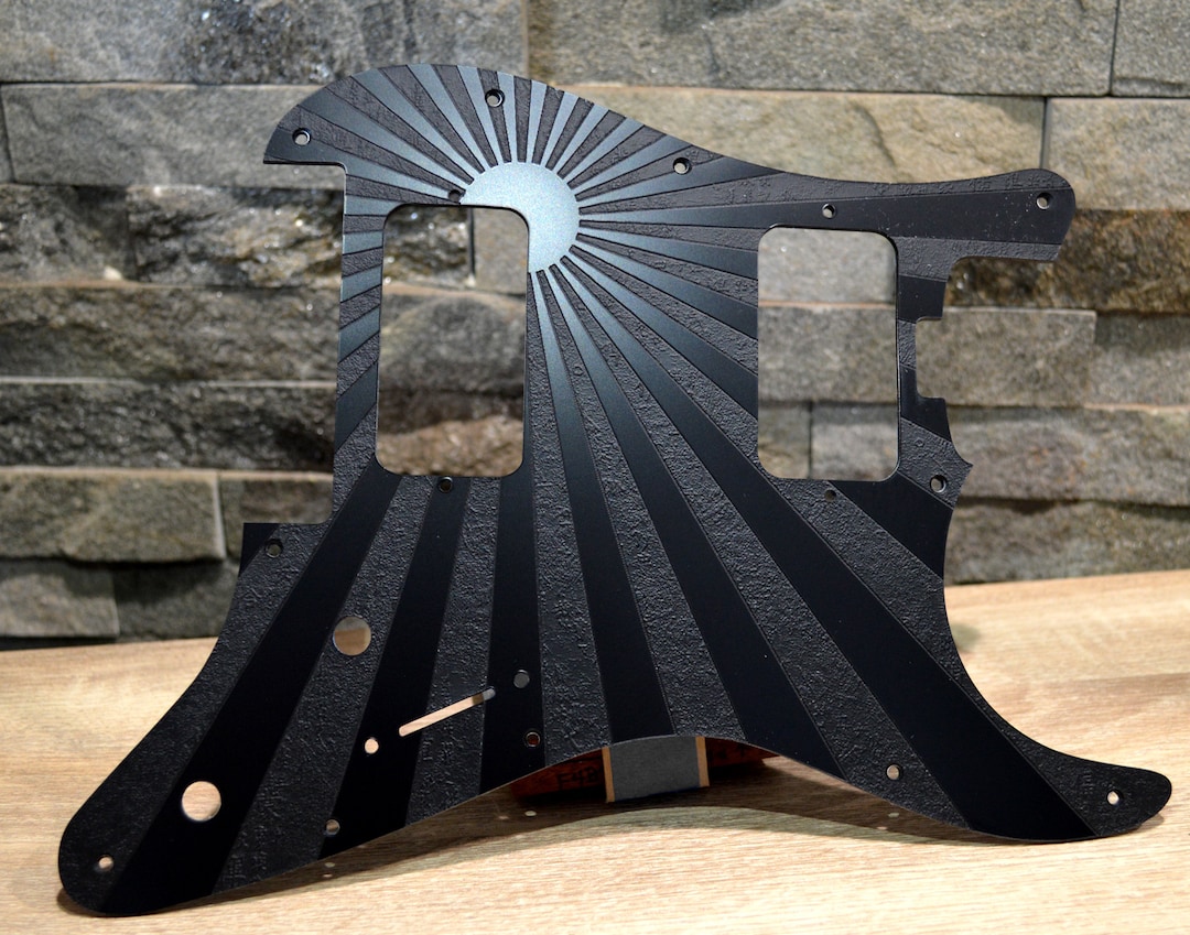 Black Textured Rising Sun Pickguard for Charvel Pro-mod So-cal Floyd ...
