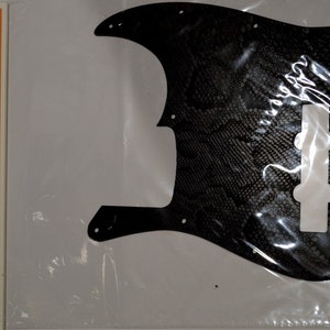 Custom Jazz Bass Pickguard J Bass Scratch Plate Black Snakeskin Fits ...