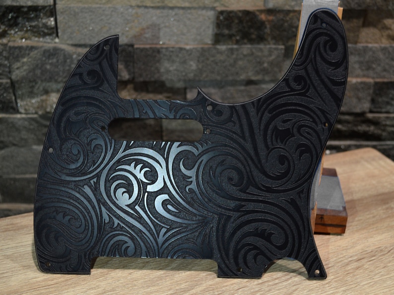 Black Spiral Textured Pickguard - Fits Fender Telecaster - USA Made - Etsy