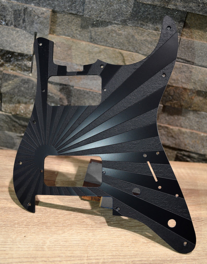 Black Textured Rising Sun Pickguard for Charvel Pro-mod So-cal Floyd ...