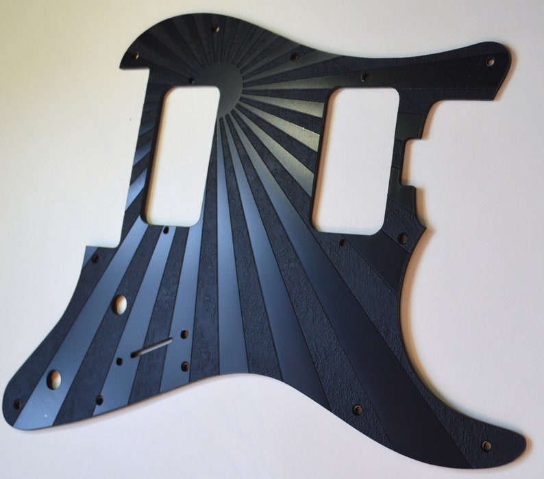 Black Textured Rising Sun Pickguard for Charvel Pro-mod So-cal Floyd ...