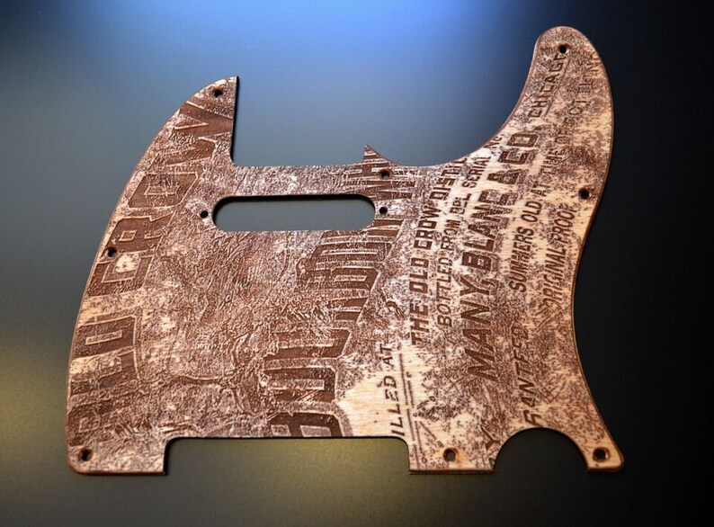 Custom Distressed Old Crow Bourbon Pickguard Fits Fender Telecaster USA ...