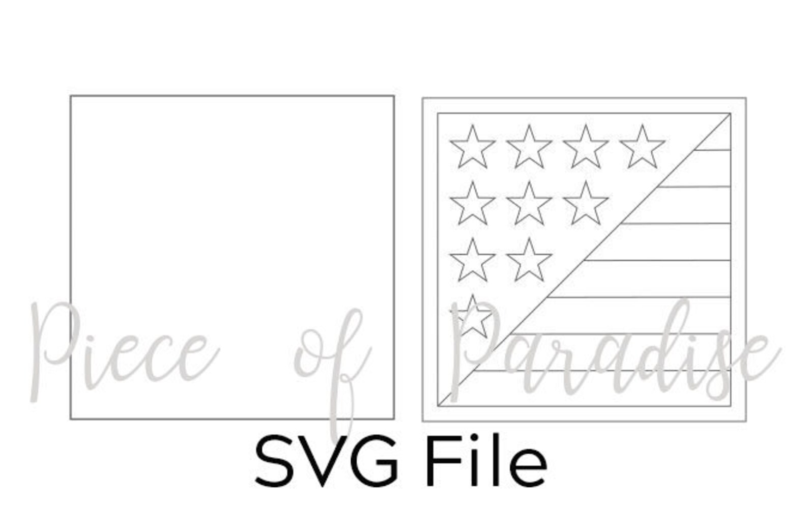 Square Flag SVG File - 8"x8" - Digital File to Use With Glowforge - Etsy