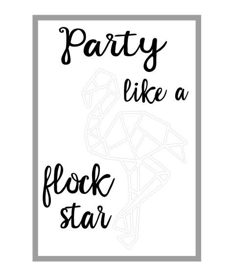 Digital SVG File Party Like a Flock Star Sign SVG File Use - Etsy