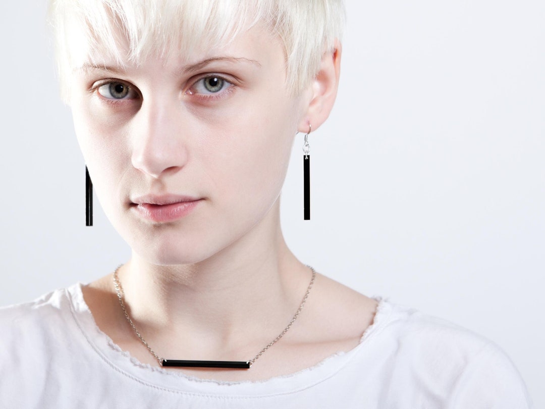 Bold Plexiglass Jewelry Set, Laser Cut Elegant Necklace & Earrings ...